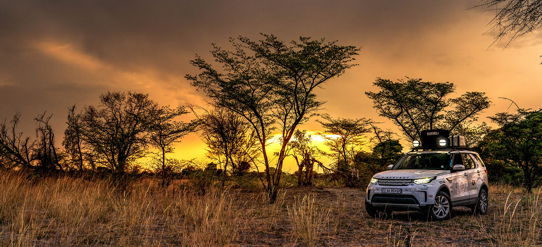The Land Rover Experience Tour- combi steamer on the road
